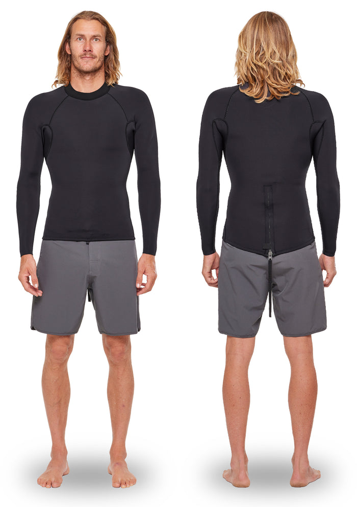 Mens Yulex Thermal Back Zip Jacket | needessentials