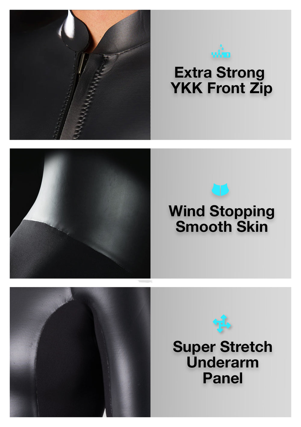 2mm Smooth Skin Front Zip Jacket | needessentials