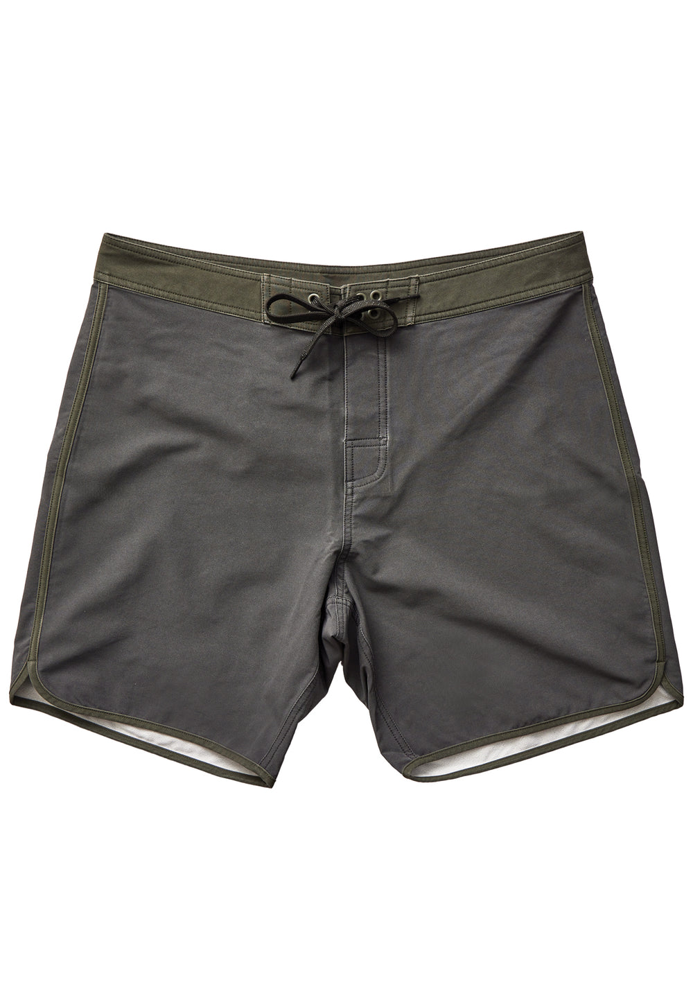 Mens Washed Charcoal Scallop Boardshort | needessentials