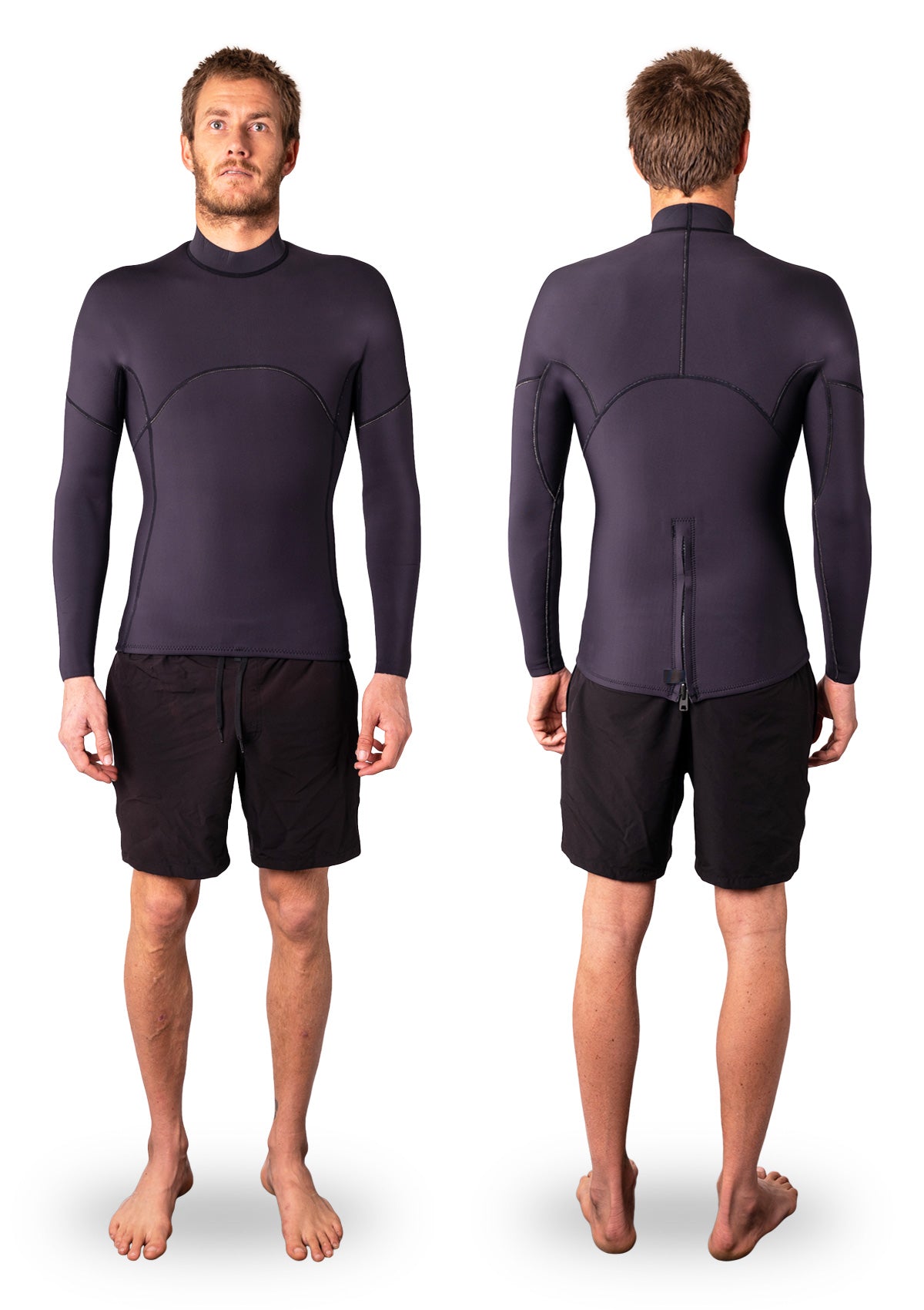 Mens Yulex Thermal Back Zip Jacket | needessentials