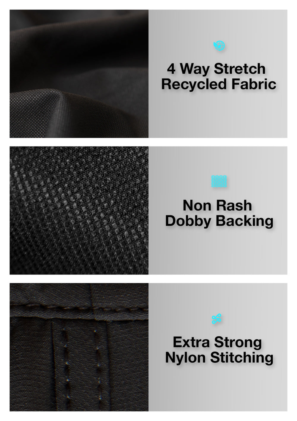 Mens Black Side Pocket Boardshort | needessentials