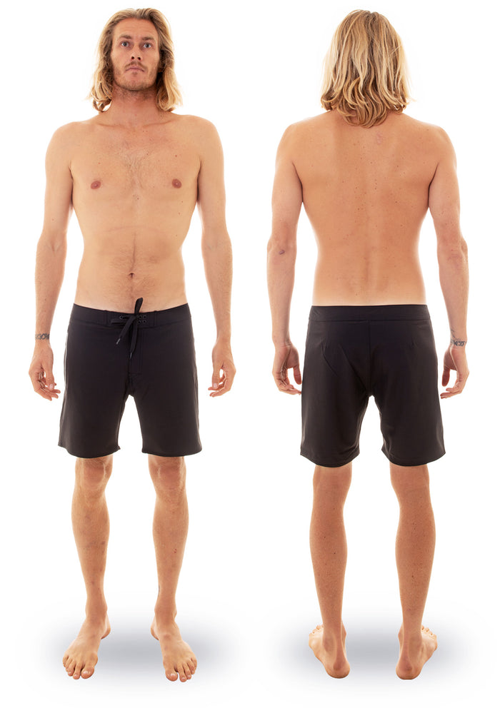 Mens Black Side Pocket Boardshort | needessentials