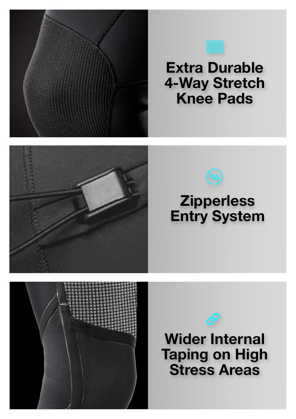 Womens 4/3 Natural Rubber Zipperless Wetsuit